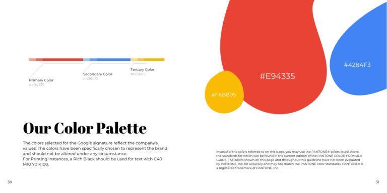 Google brand book - Gingersauce